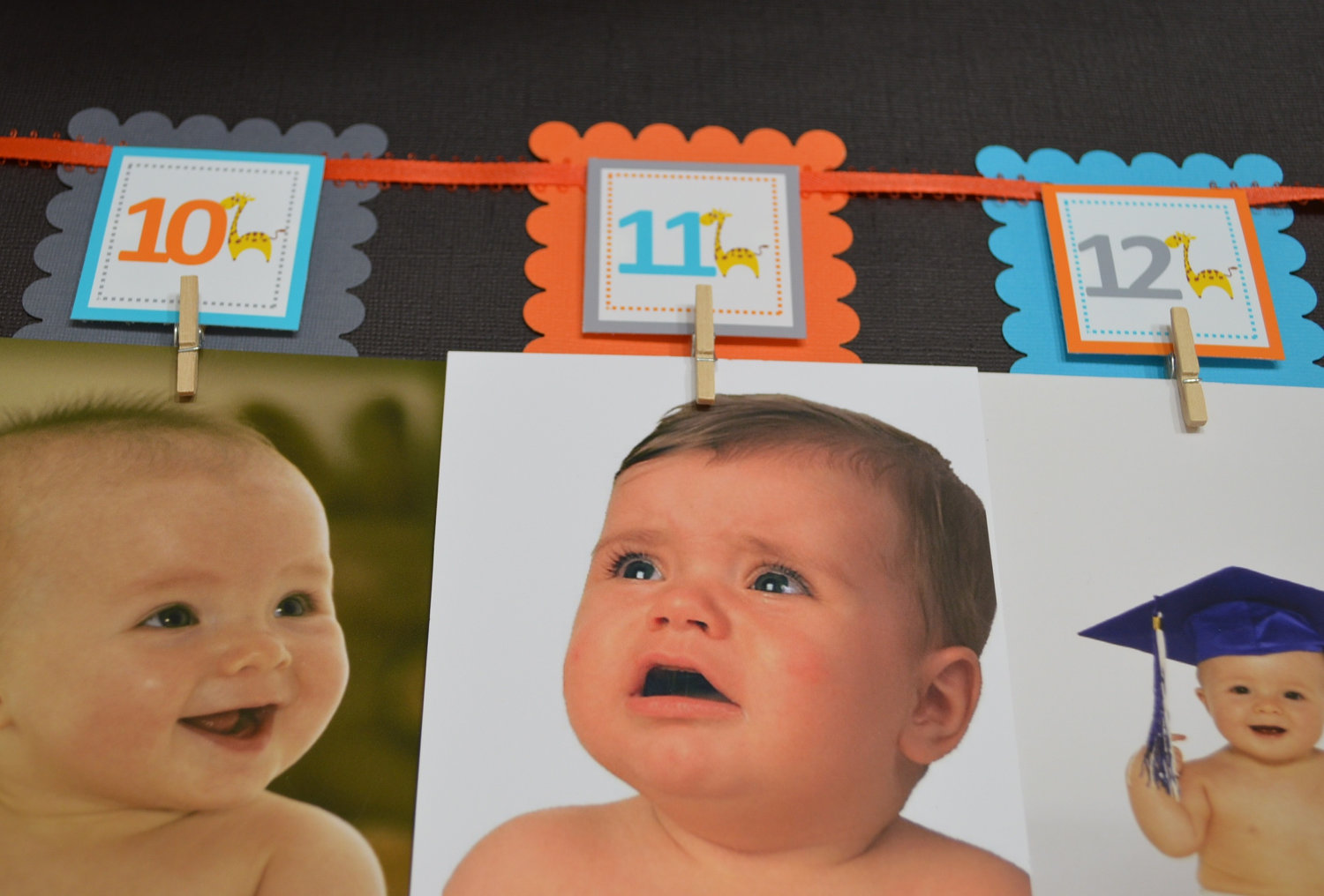 First Year Photo Clips, First Year Banner, Giraffe Birthday Party, Any ...
