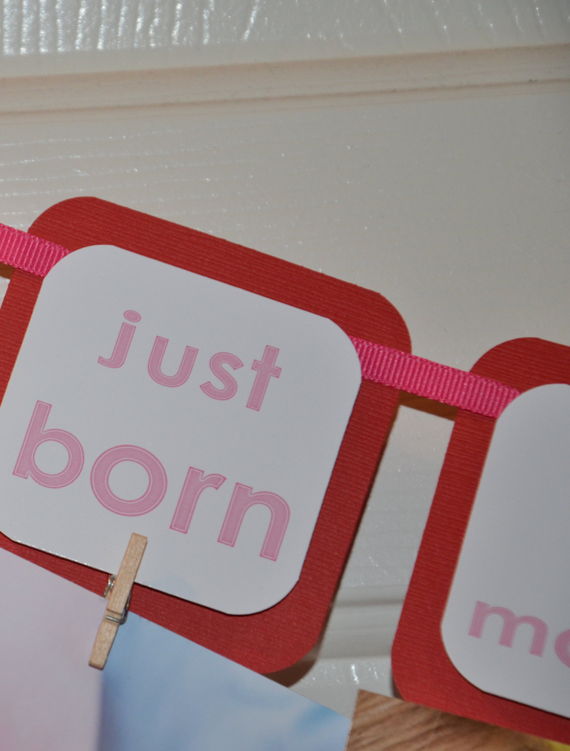 First Year Photo Mini Clips, First Year Banner, Birthday Party, Any ...